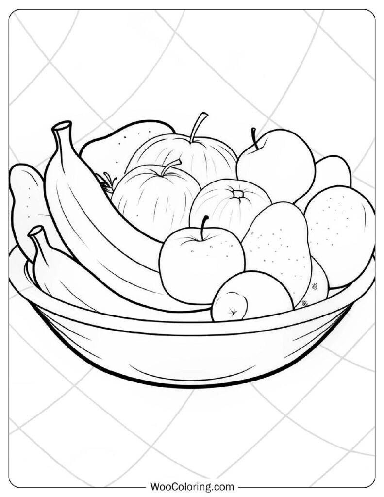 34 Fruit Coloring Pages (Free PDF To Print) | Woo Coloring