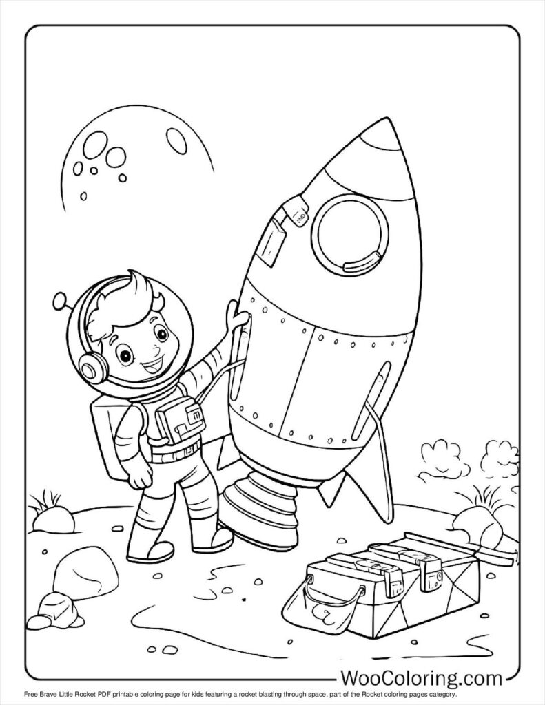 100+ Rocket coloring pages (Free PDF To Print) | Woo Coloring