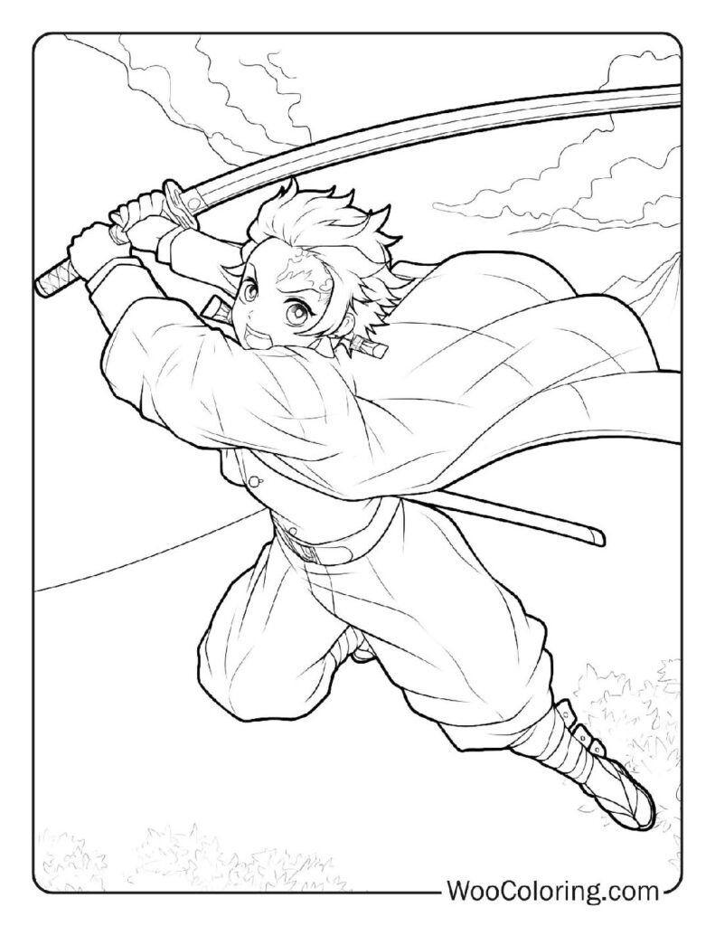 100+ Demon Slayer coloring pages (Free PDF To Print) | Woo Coloring
