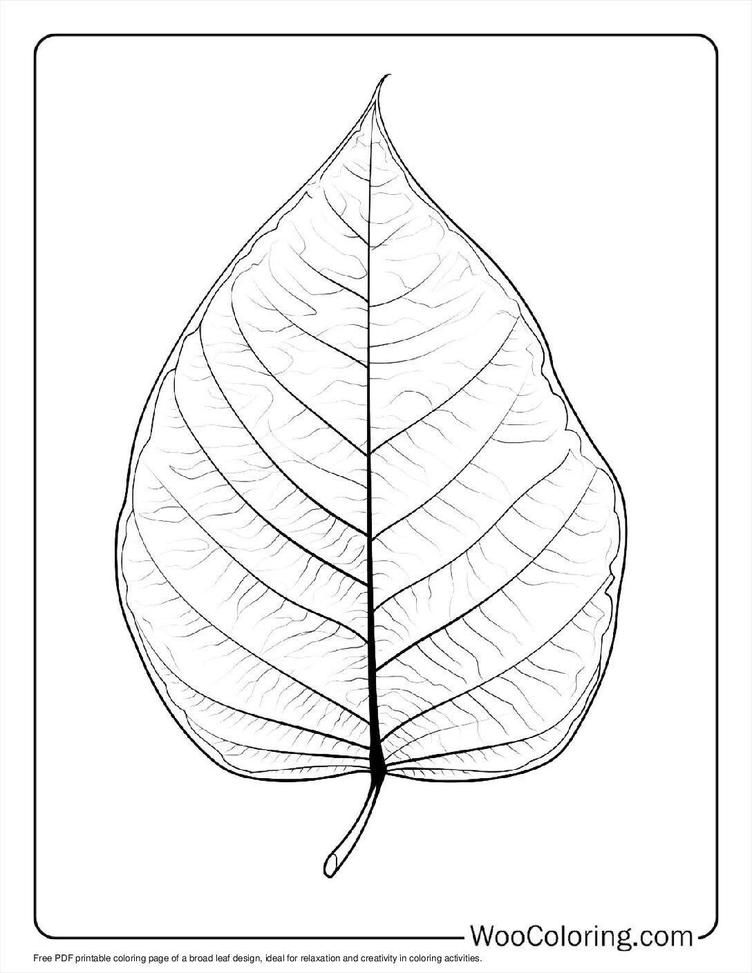 100+ Leaf coloring pages (Free PDF To Print) | Woo Coloring