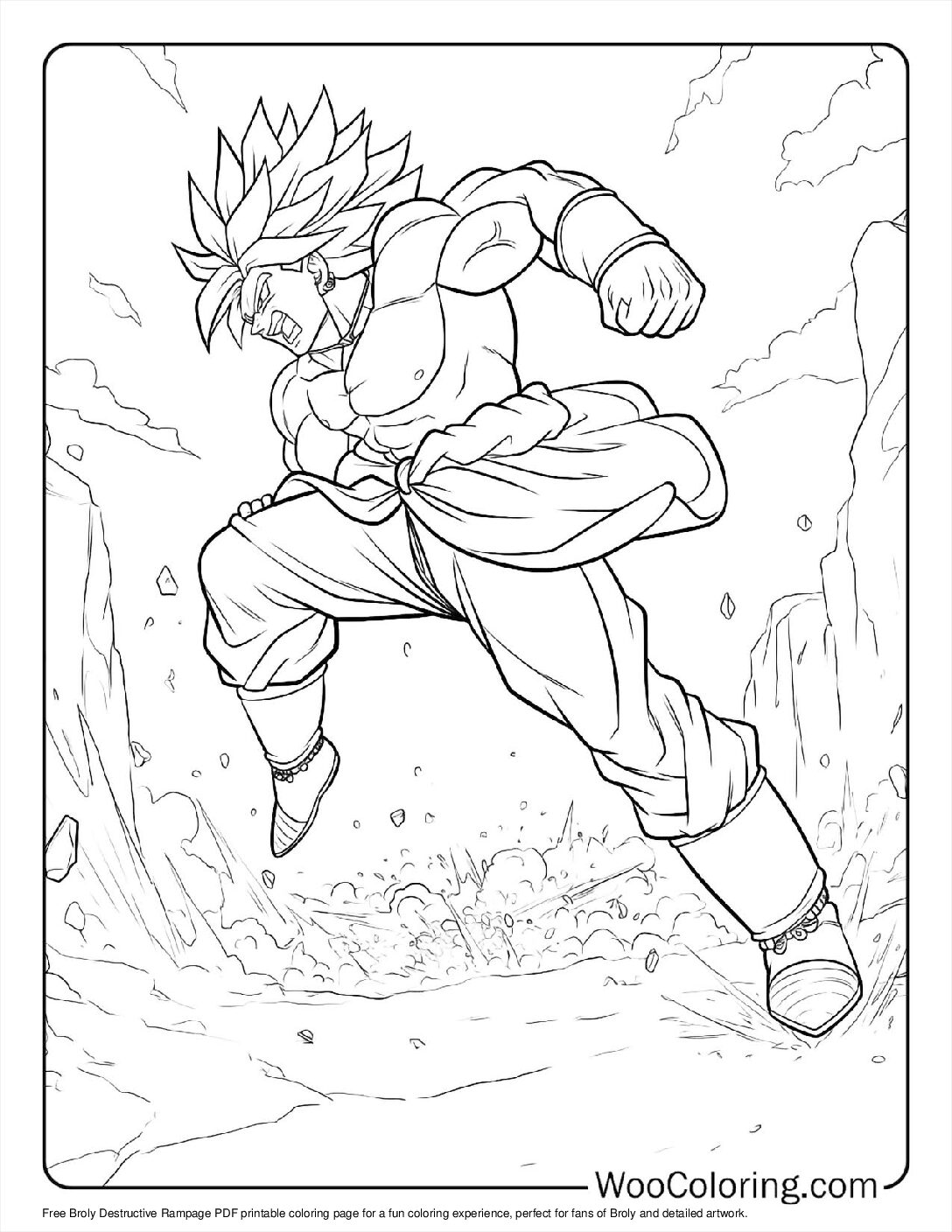 100+ Broly coloring pages (Free PDF To Print) | Woo Coloring