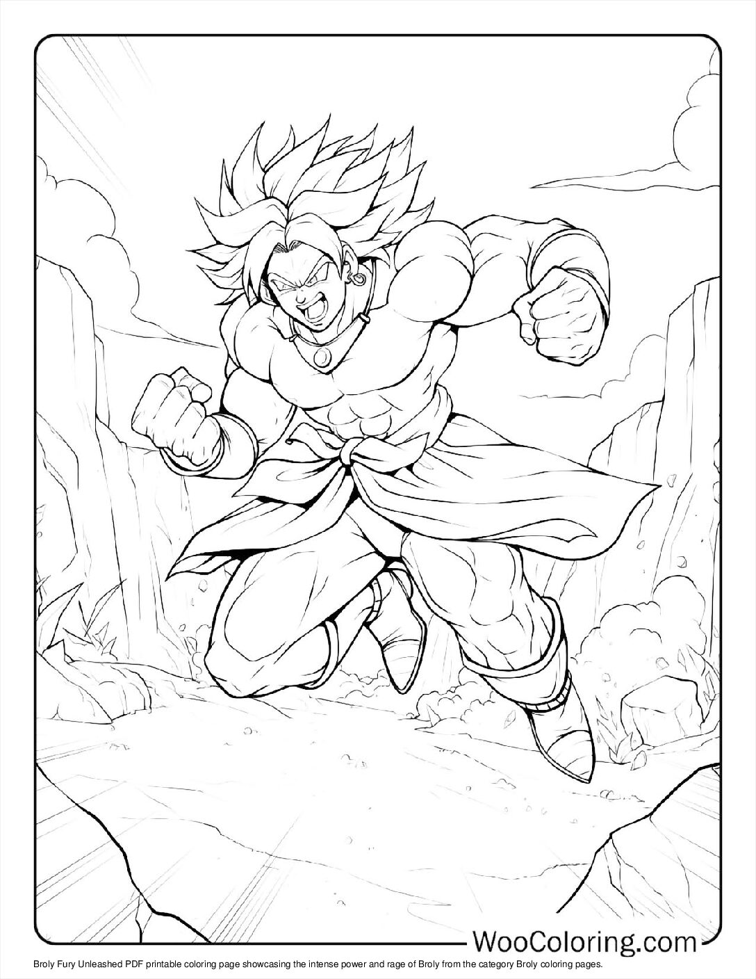 100+ Broly coloring pages (Free PDF To Print) | Woo Coloring