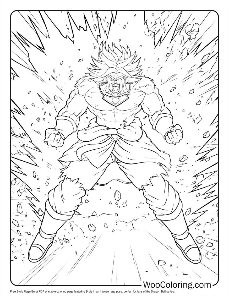 100+ Broly coloring pages (Free PDF To Print) | Woo Coloring