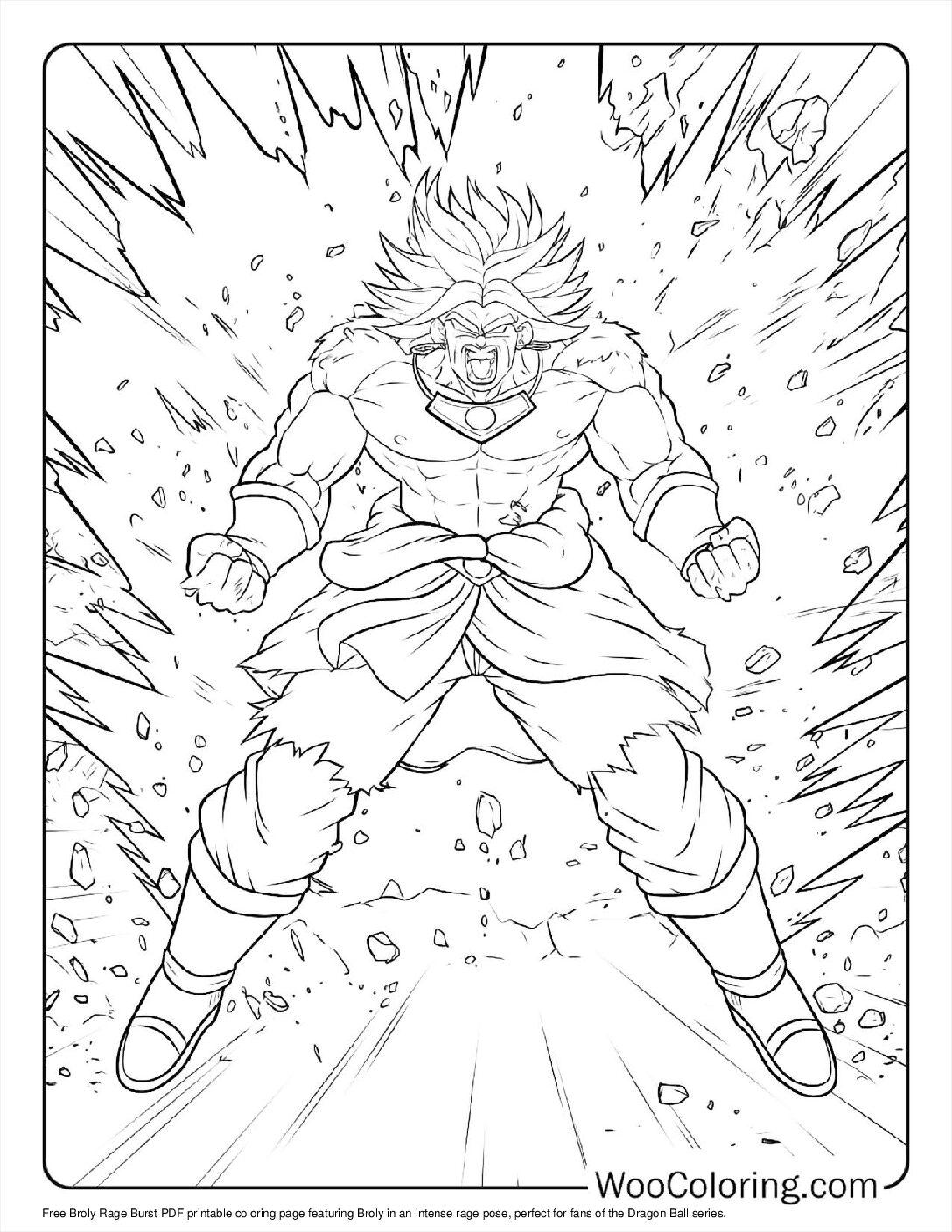 100+ Broly coloring pages (Free PDF To Print) | Woo Coloring