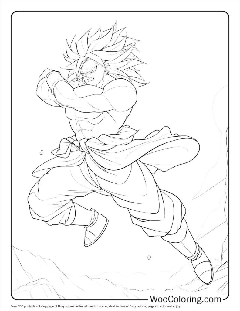 100+ Broly coloring pages (Free PDF To Print) | Woo Coloring