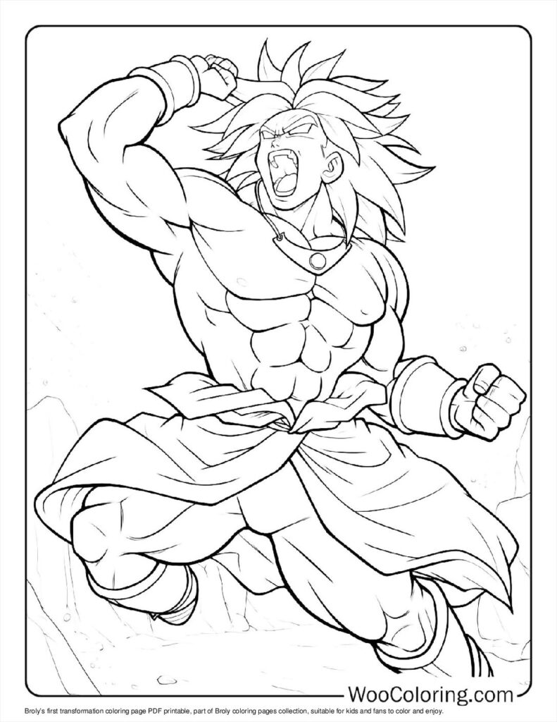 100+ Broly coloring pages (Free PDF To Print) | Woo Coloring