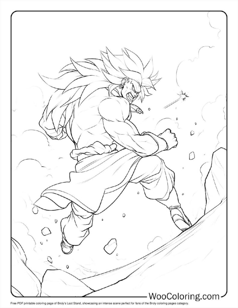 100+ Broly coloring pages (Free PDF To Print) | Woo Coloring