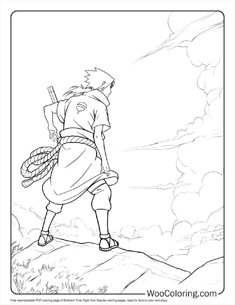 100+ Sasuke coloring pages (Free PDF To Print) | Woo Coloring