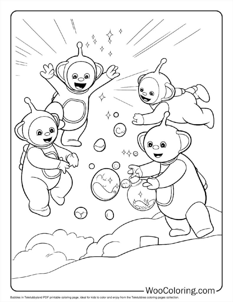 100+ Teletubbies coloring pages (Free PDF To Print) | Woo Coloring
