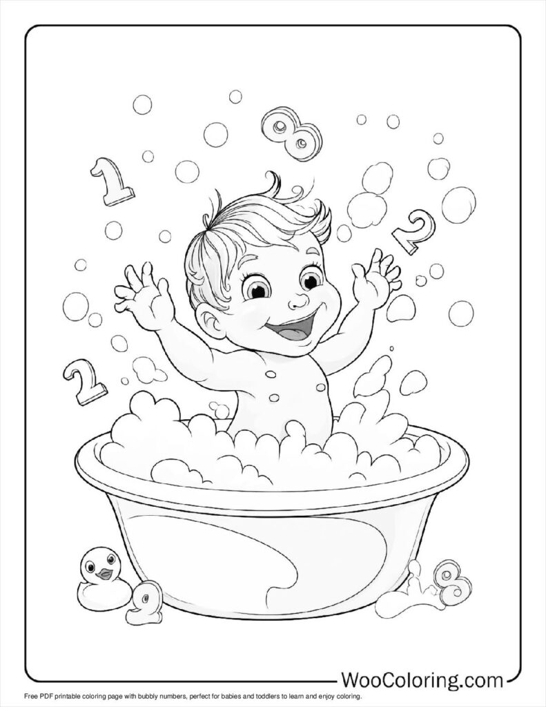 100+ Baby coloring pages (Free PDF To Print) | Woo Coloring
