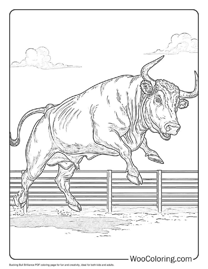 100+ Bull coloring pages (Free PDF To Print) | Woo Coloring