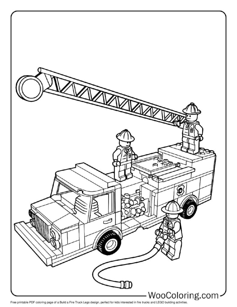 100+ Fire Truck coloring pages (Free PDF To Print) | Woo Coloring