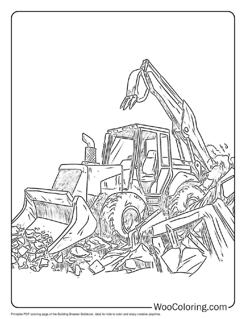100+ Bulldozer coloring pages (Free PDF To Print) | Woo Coloring