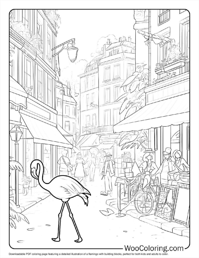 100+ Flamingo coloring pages (Free PDF To Print) | Woo Coloring