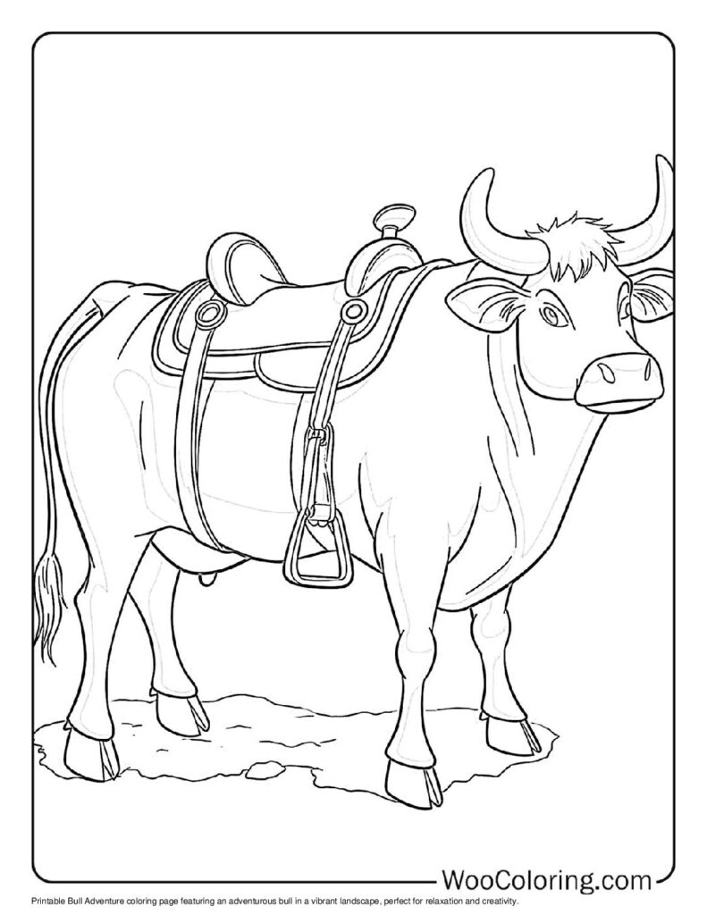 100+ Bull coloring pages (Free PDF To Print) | Woo Coloring