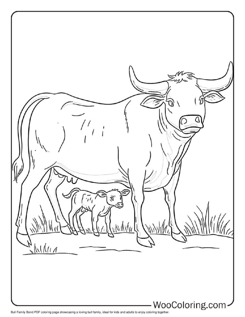 100+ Bull coloring pages (Free PDF To Print) | Woo Coloring