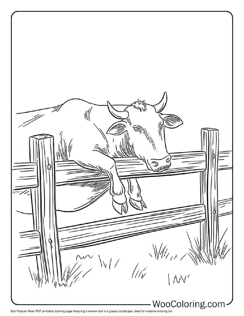 100+ Bull coloring pages (Free PDF To Print) | Woo Coloring