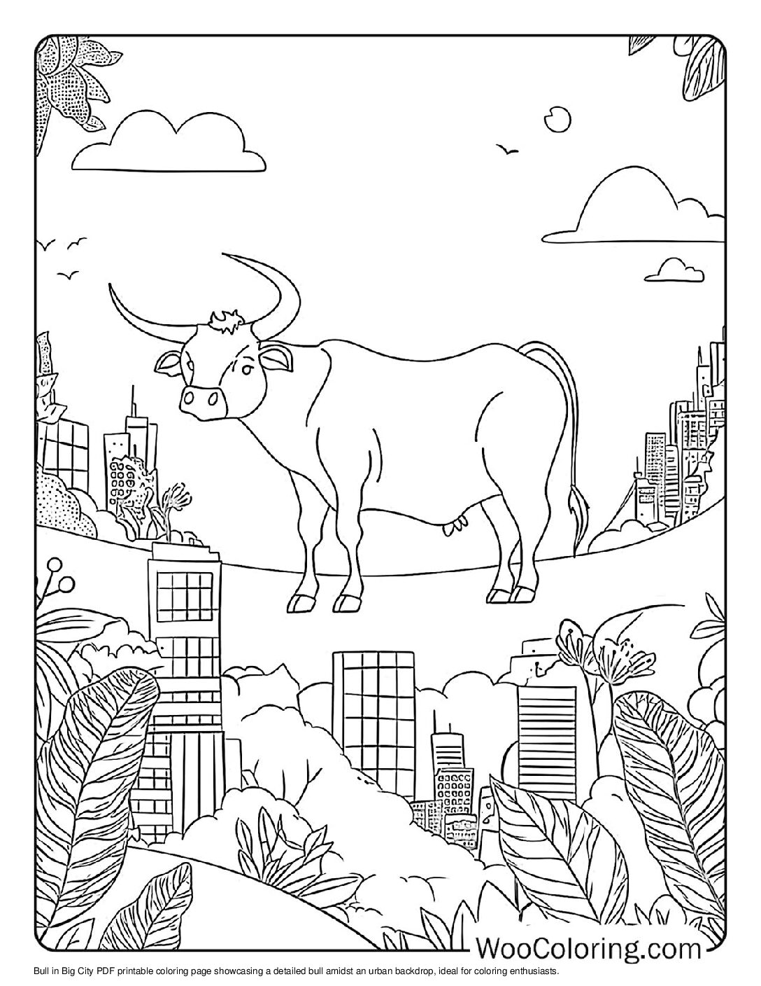100+ Bull coloring pages (Free PDF To Print) | Woo Coloring