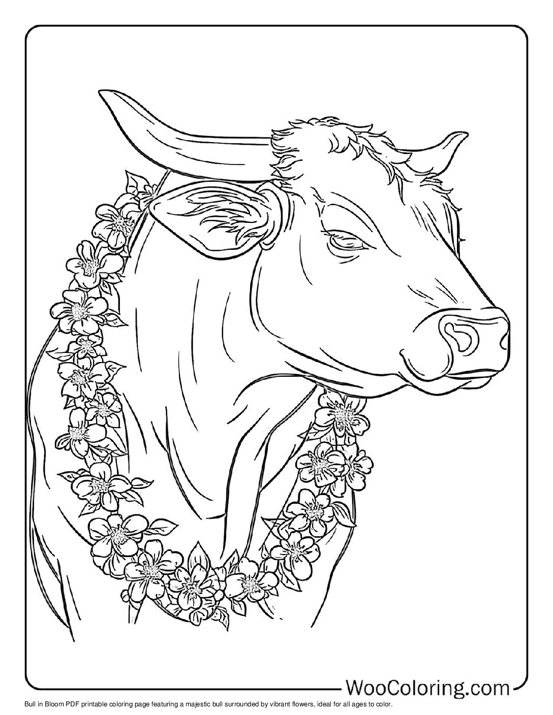 100+ Bull coloring pages (Free PDF To Print) | Woo Coloring