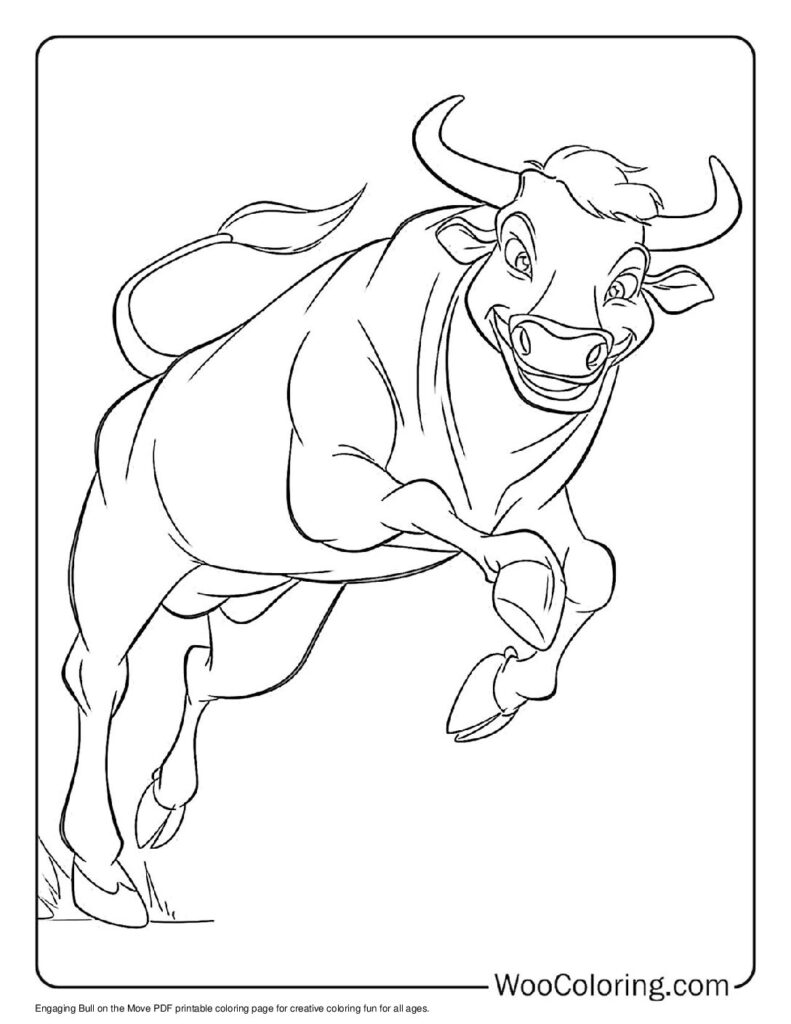 100+ Bull coloring pages (Free PDF To Print) | Woo Coloring