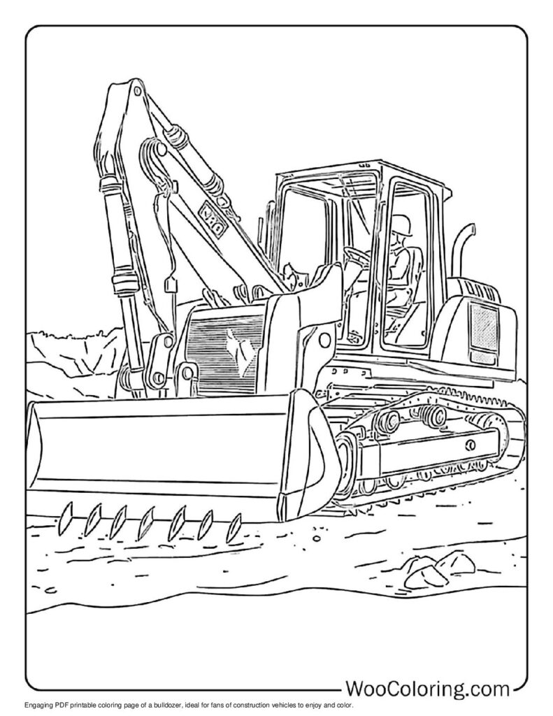 100+ Bulldozer coloring pages (Free PDF To Print) | Woo Coloring