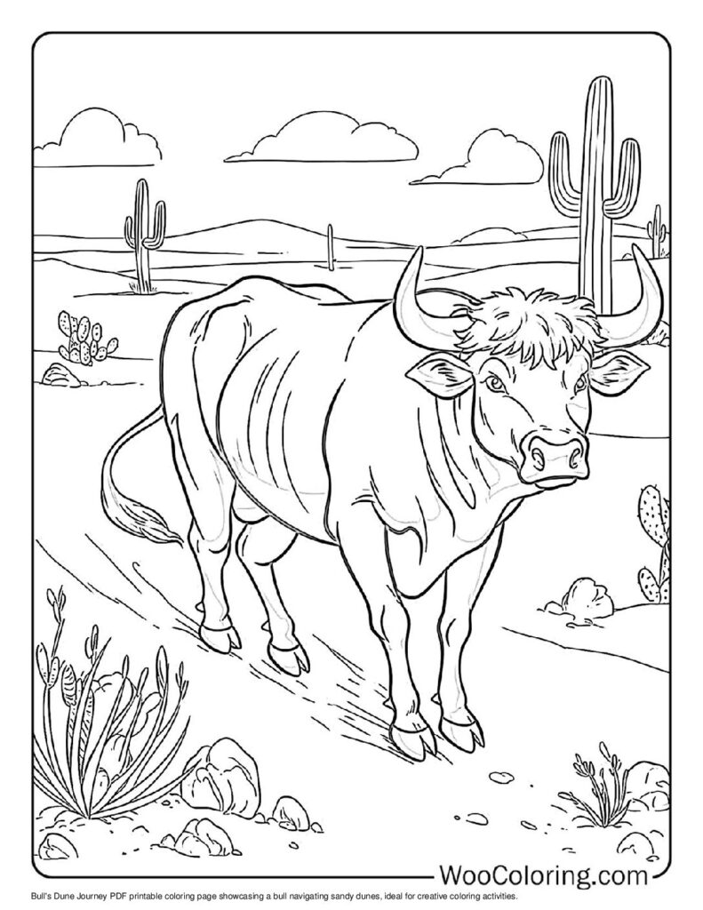 100+ Bull coloring pages (Free PDF To Print) | Woo Coloring