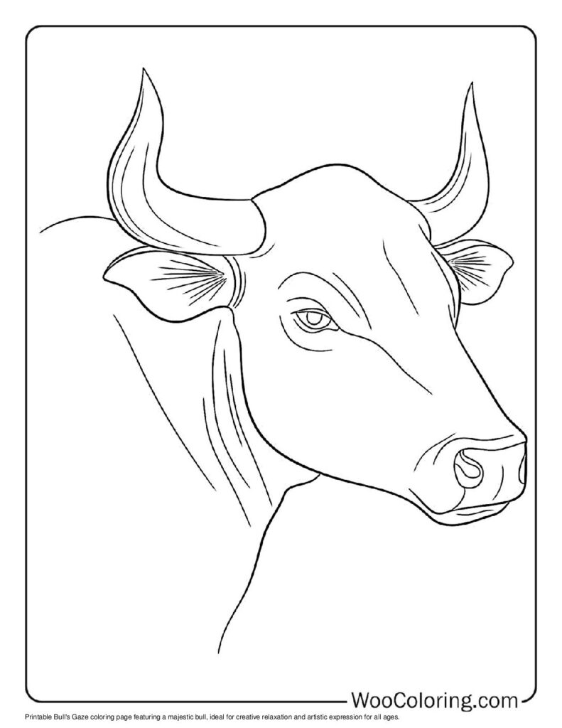 100+ Bull coloring pages (Free PDF To Print) | Woo Coloring