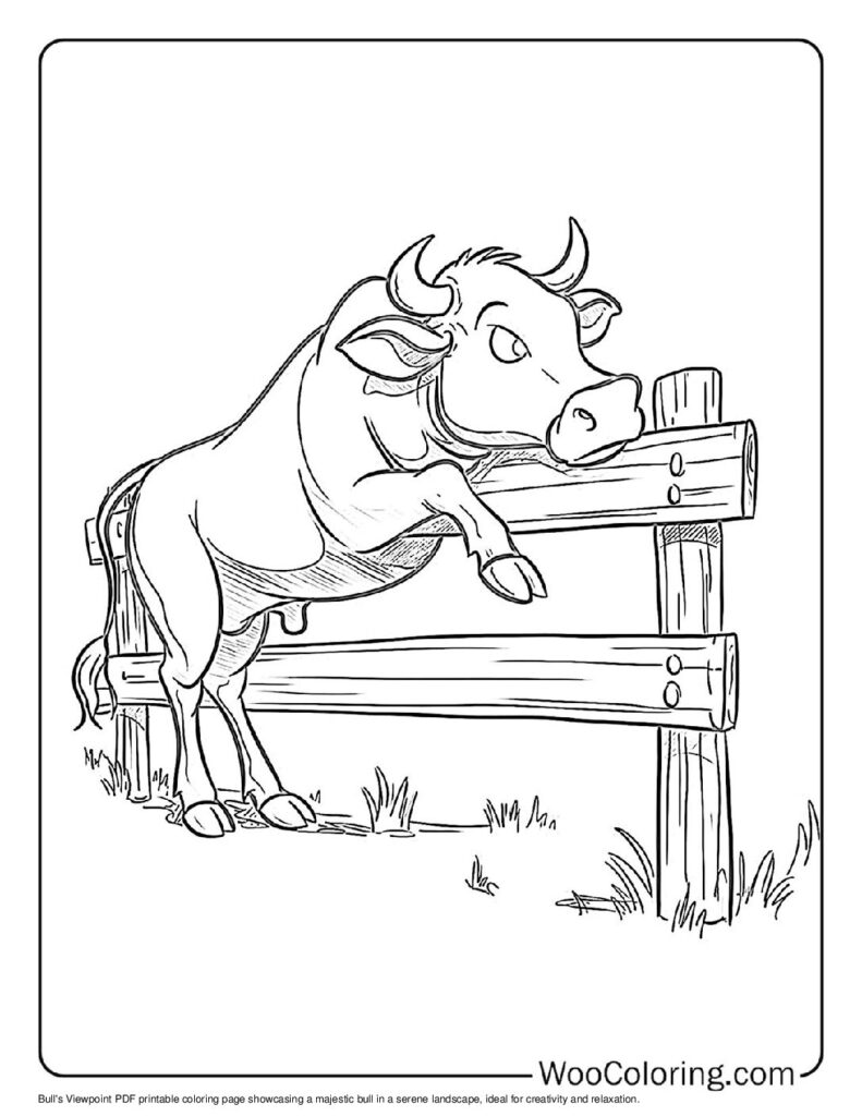 100+ Bull coloring pages (Free PDF To Print) | Woo Coloring