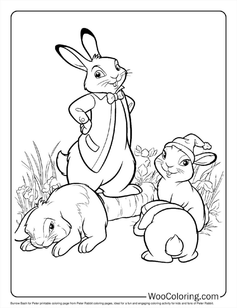100+ Peter Rabbit coloring pages (Free PDF To Print) | Woo Coloring