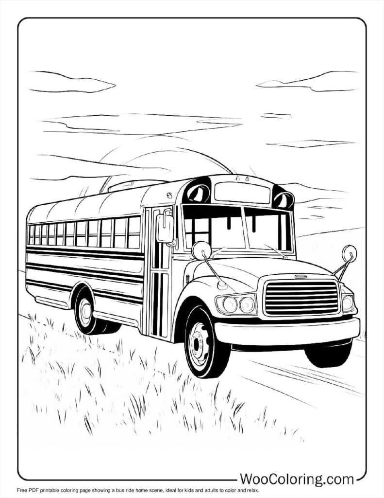 100+ School Bus coloring pages (Free PDF To Print) | Woo Coloring