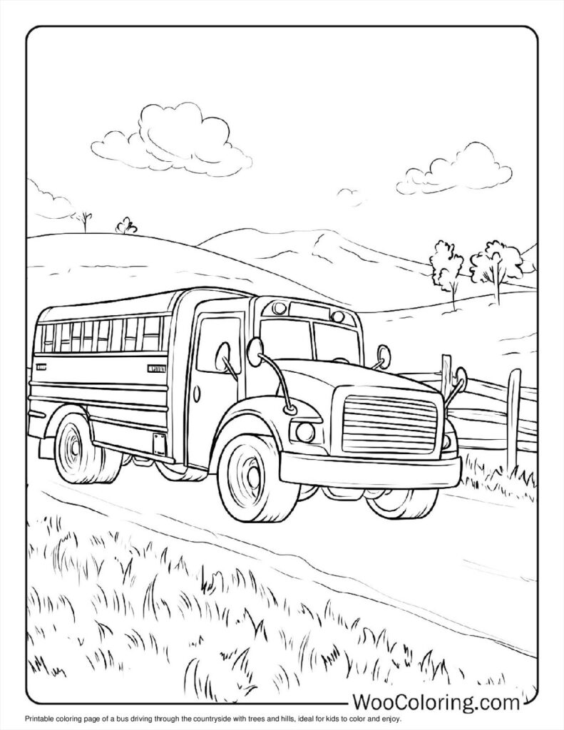 100+ School Bus coloring pages (Free PDF To Print) | Woo Coloring