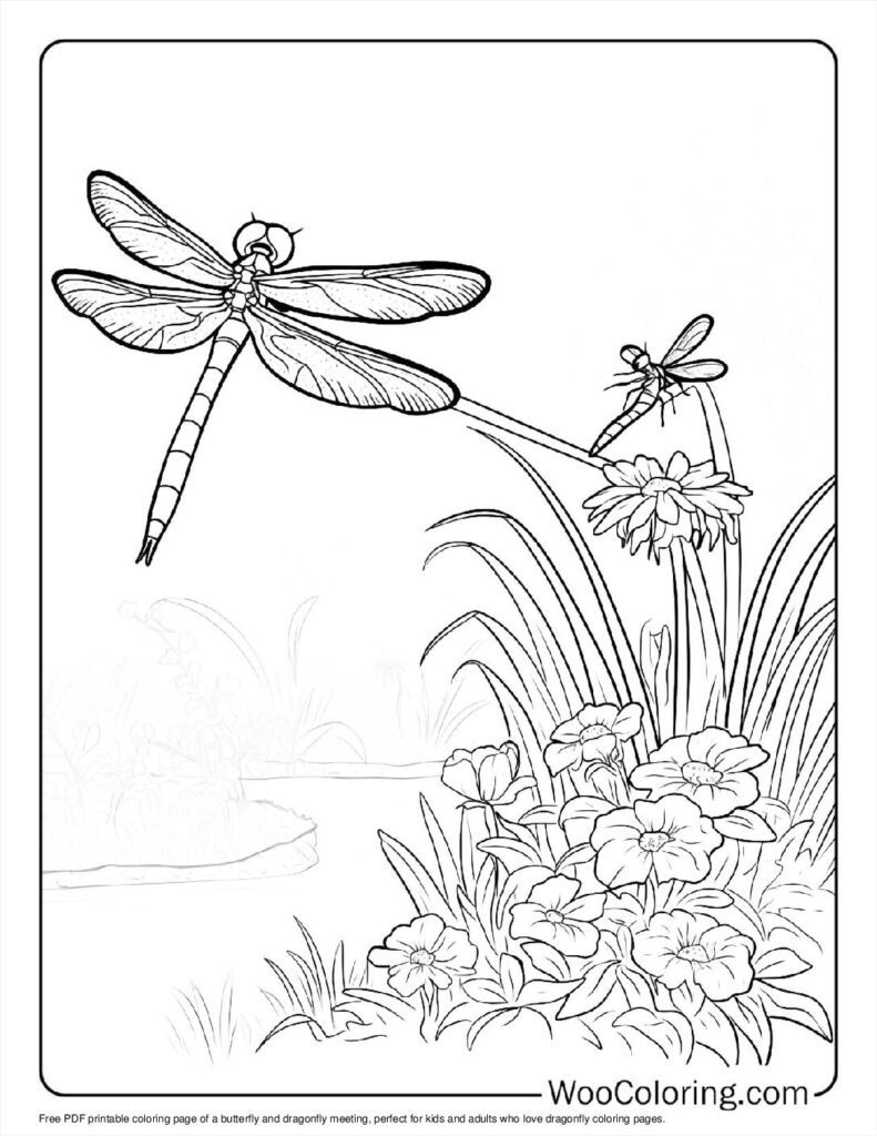 100+ Dragonfly coloring pages (Free PDF To Print) | Woo Coloring