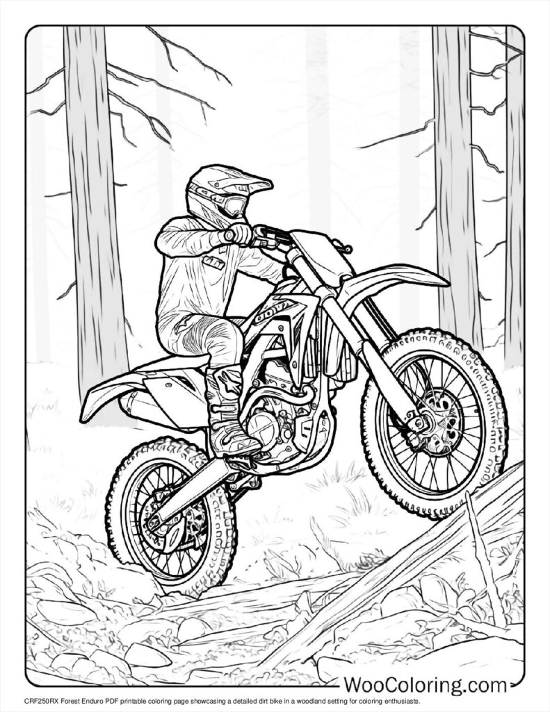 100+ Dirt Bike coloring pages (Free PDF To Print) | Woo Coloring