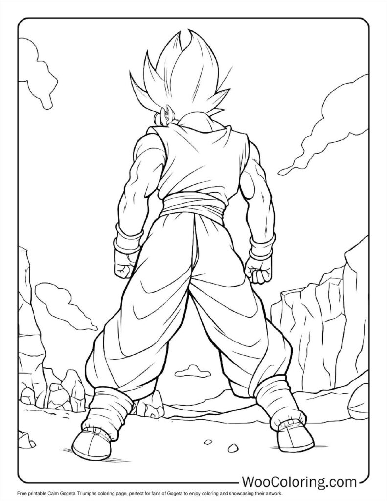 100+ Gogeta coloring pages (Free PDF To Print) | Woo Coloring