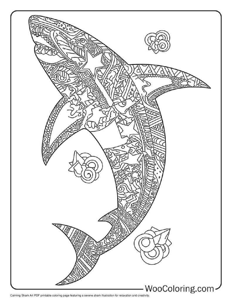 100+ Shark coloring pages (Free PDF To Print) | Woo Coloring