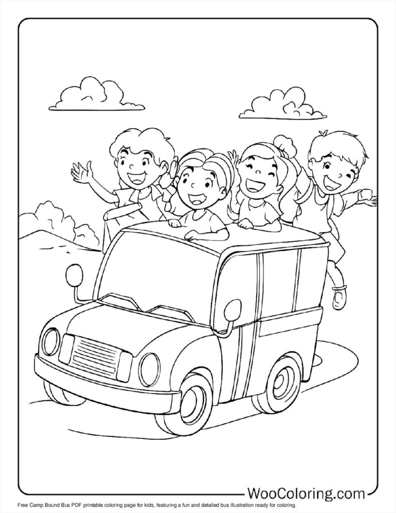 100+ School Bus coloring pages (Free PDF To Print) | Woo Coloring