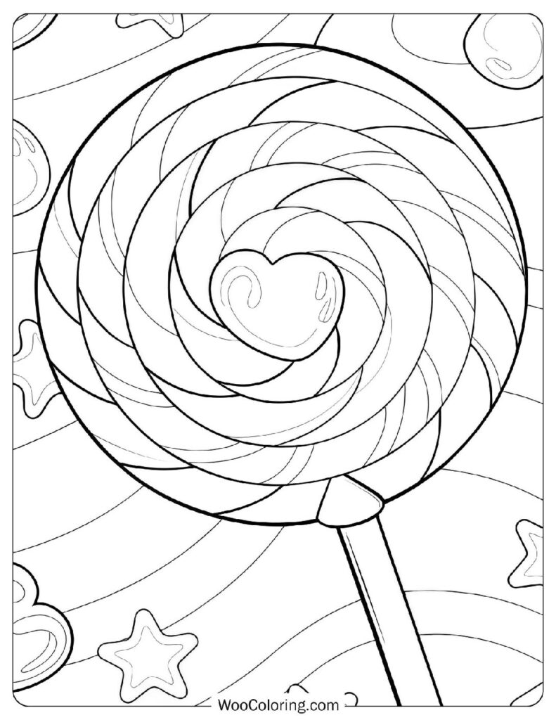 24 Lollipop Coloring Pages (Free PDF To Print) | Woo Coloring