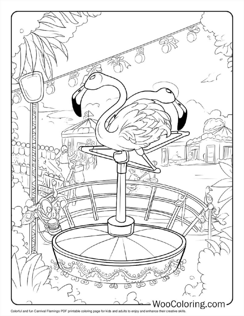 100+ Flamingo coloring pages (Free PDF To Print) | Woo Coloring
