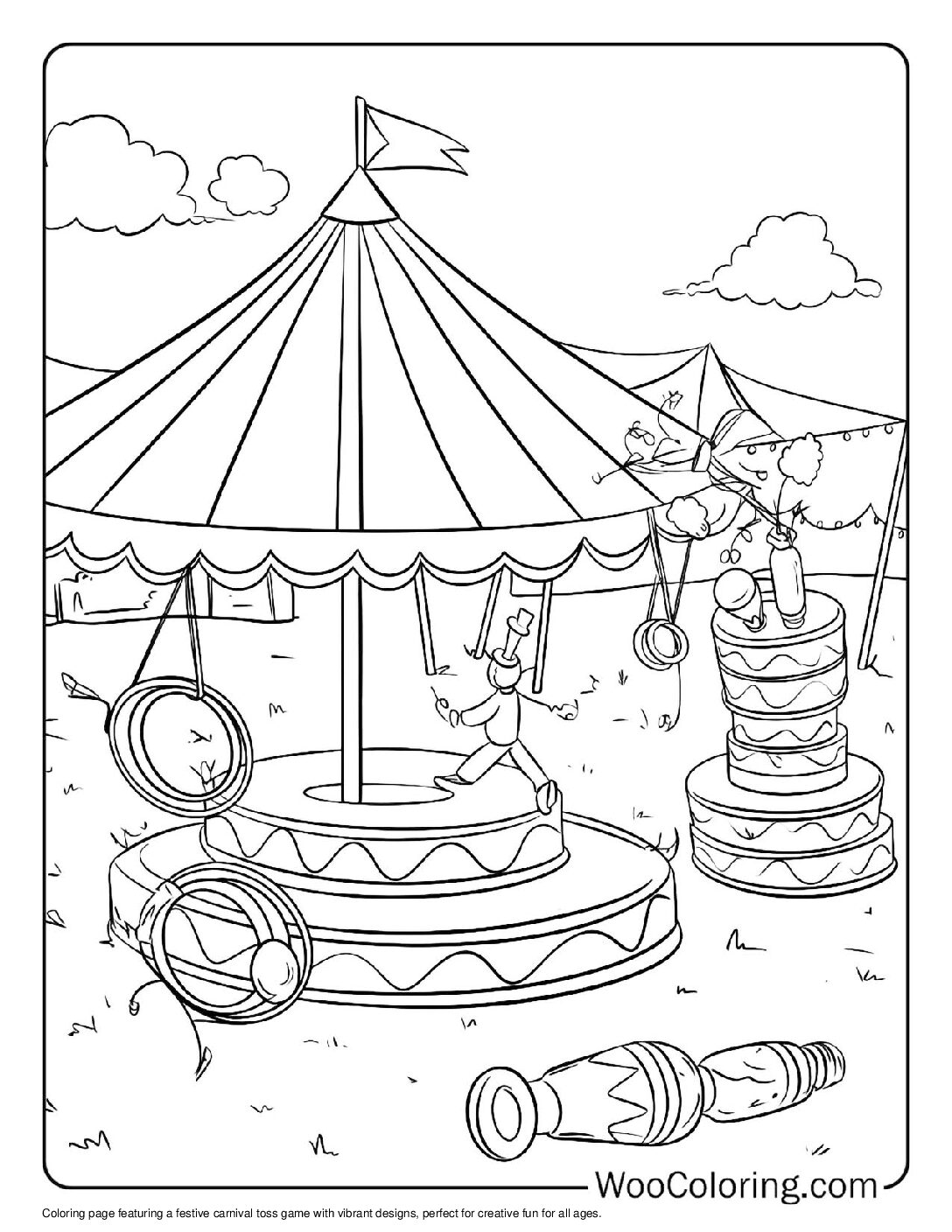 100+ Circus & Carnival coloring pages (Free PDF To Print) | Woo Coloring