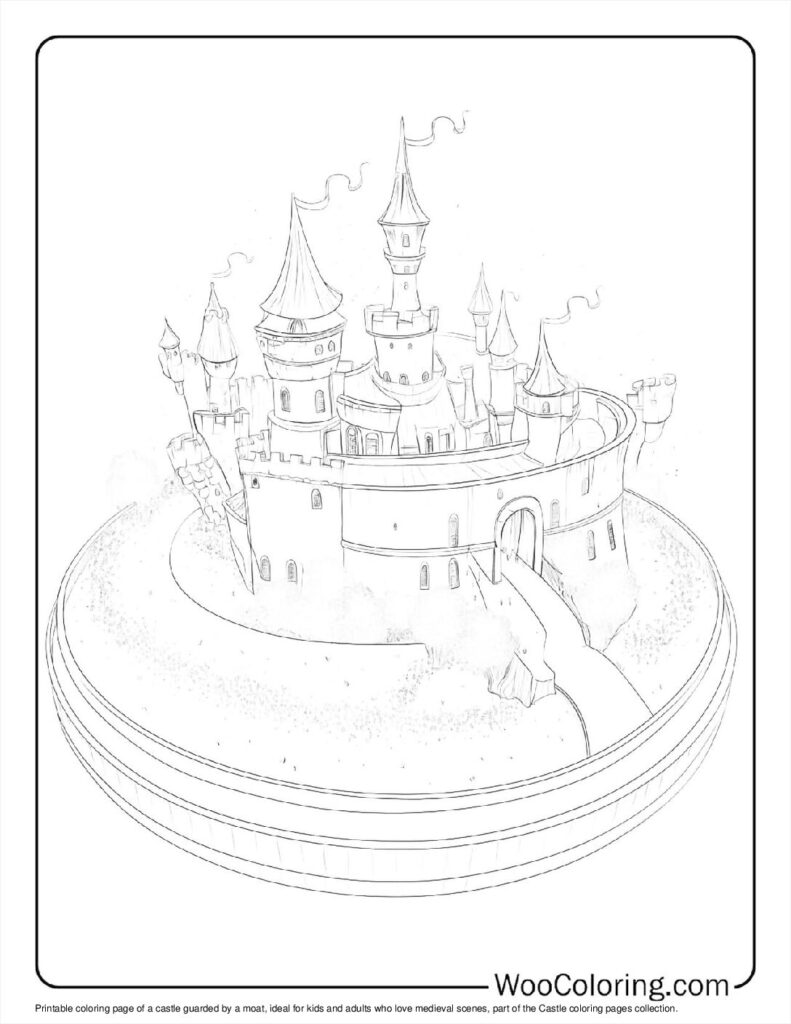 100+ Castle coloring pages (Free PDF To Print) | Woo Coloring