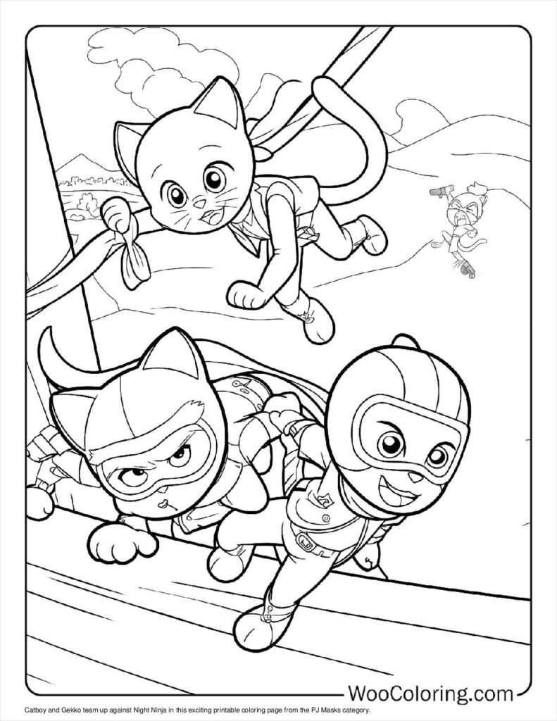 100+ PJ Masks coloring pages (Free PDF To Print) | Woo Coloring