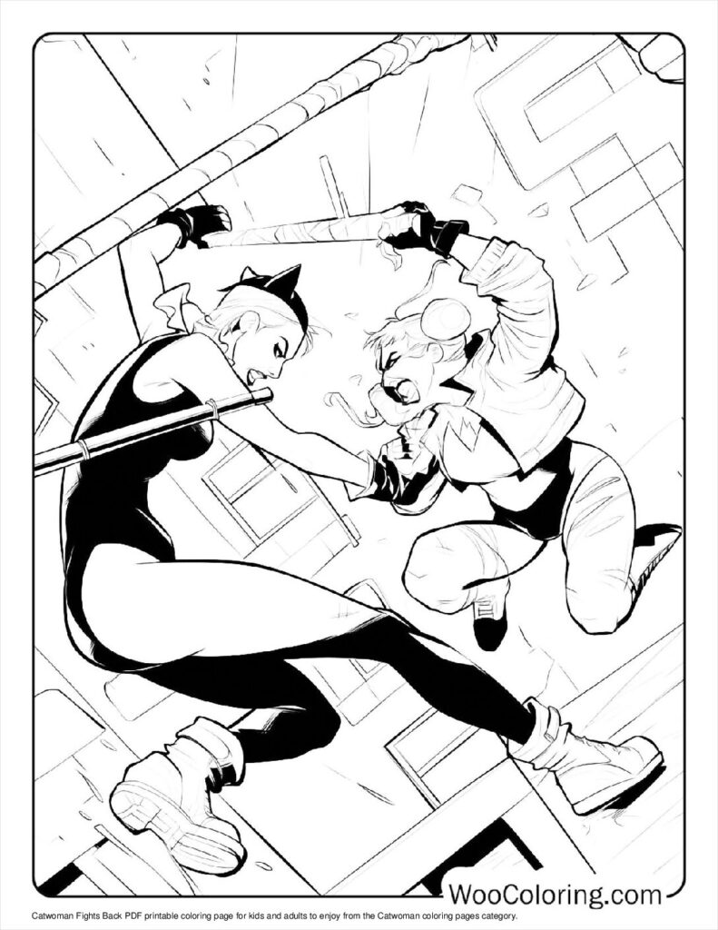 100+ Catwoman coloring pages (Free PDF To Print) | Woo Coloring