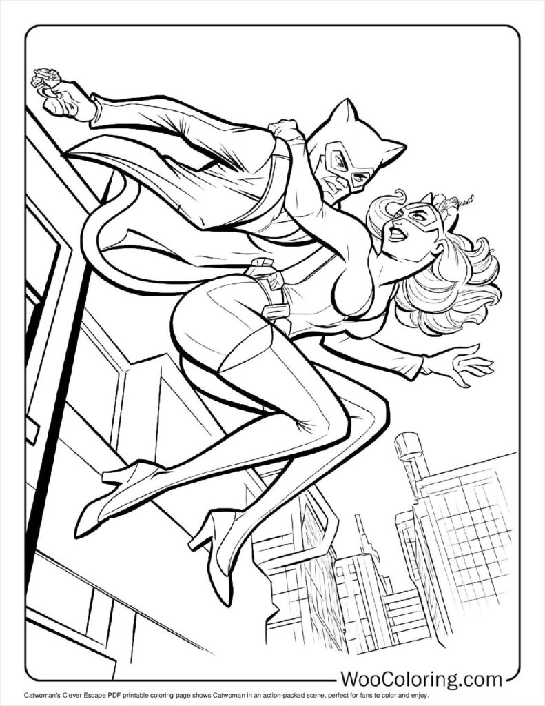 100+ Catwoman coloring pages (Free PDF To Print) | Woo Coloring