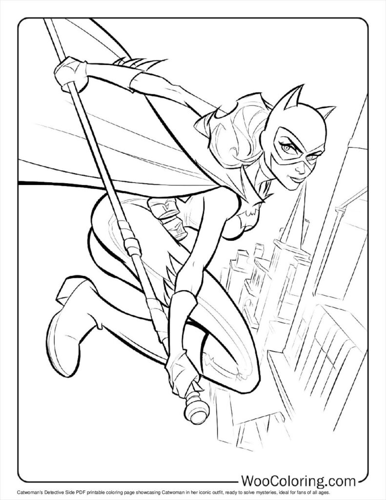 100+ Catwoman coloring pages (Free PDF To Print) | Woo Coloring