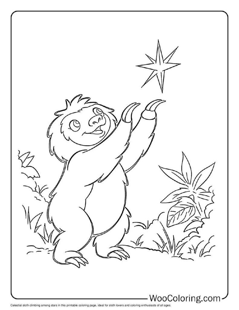 100+ Sloth coloring pages (Free PDF To Print) | Woo Coloring