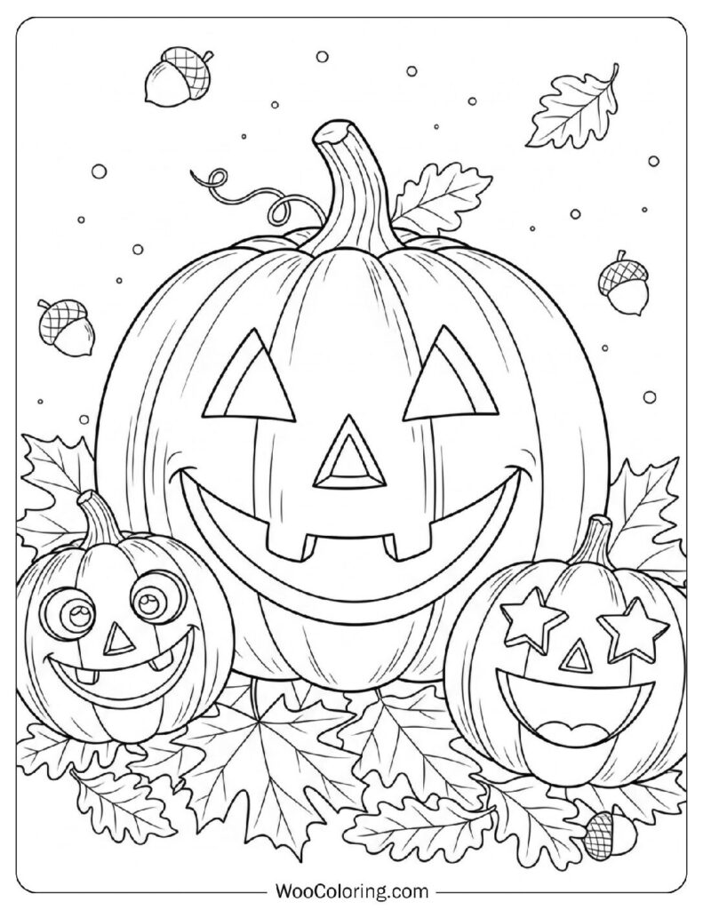 100+ Fall & Autumn coloring pages (Free PDF To Print) | Woo Coloring