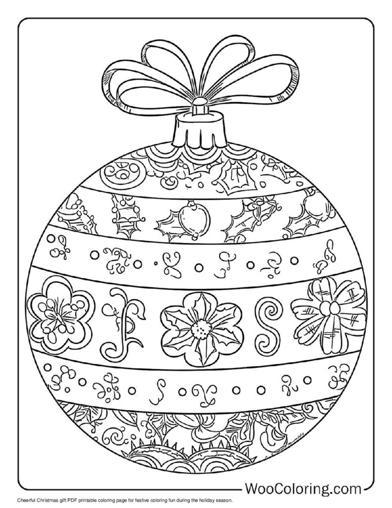 100+ Christmas Ornament coloring pages (Free PDF To Print) | Woo Coloring