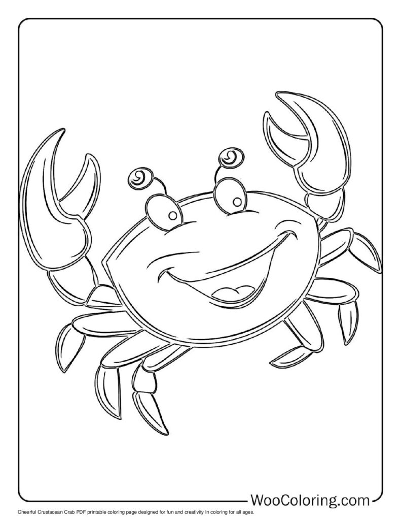 100+ Crab coloring pages (Free PDF To Print) | Woo Coloring
