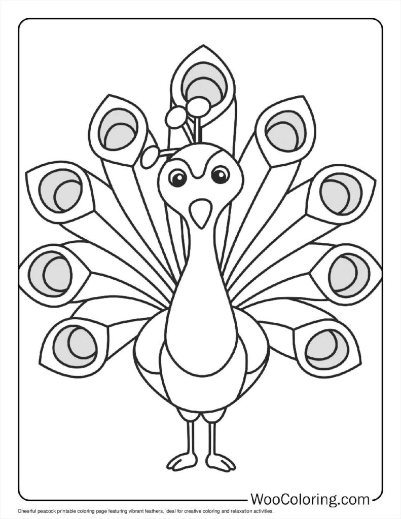 100+ Peacock coloring pages (Free PDF To Print) | Woo Coloring