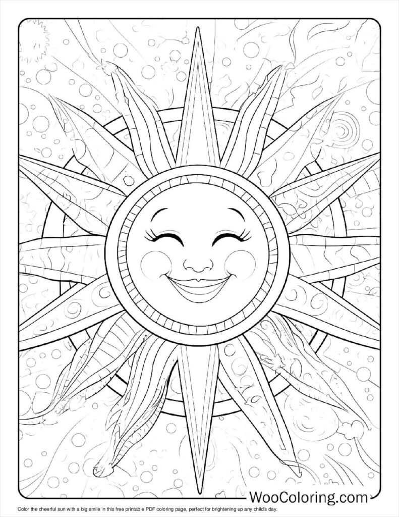 100+ Sun coloring pages (Free PDF To Print) | Woo Coloring